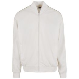 Allwetterjacke Urban Classics "Urban Classics Tennis Core Jacket", Herren, Gr. L, sanftes wei&szlig;, 100% Polyester, mehrfarbig, normal, V-Ausschnitt, Jacken