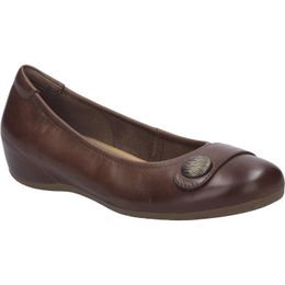 Ballerina Josef Seibel "Florina 04, cognac", Damen, Gr. 39, braun (cognac), Obermaterial: 100% Rindsleder Leather cow., Schuhe Ballerina