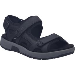 Trekkingsandale Josef Seibel "Emeric 06", Herren, Gr. 44, schwarz, Leder, Textil, Schuhe, Sommerschuh, Bequemschuh mit Klettverschl&uuml;ssen, H-Weite