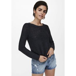 Strickpullover Only "ONLGEENA XO L/S PULLOVER KNT NOOS", Damen, Gr. XS, blau (navy blazer), Strick, Obermaterial: 65% Polyacryl, 35% Polyamid, unifarben, tailliert kurz, Rundhals, Pullover Strickpullover