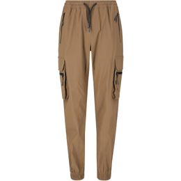 Cargohose WHISTLER "Portus jr.", M&auml;dchen, Gr. 128, EURO-Gr&ouml;&szlig;en, karamell, 95% Polyamid, 5% Elasthan, unifarben, lang, Hosen Cargohose, Schmucklos