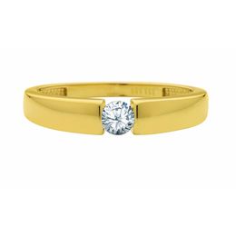 Adelia&acute;s Solit&auml;rring ADELIA&acute;S "Solit&auml;rring 585 Gold ( 14K ) mit Zirkonia &ndash; Goldring Diamant" Gr. 54, gold, Fingerringe, Damen, 54, Gold, Goldring Diamant