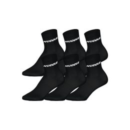 Kurzsocken HUDDLE "Socken HUDDLE 6pk Short Crew Socks 6er Pack", Herren, Gr. 39-42, schwarz, Obermaterial: 81% Polyester PES. 16% Baumwolle CO. 3% Elasthan EL., Socken