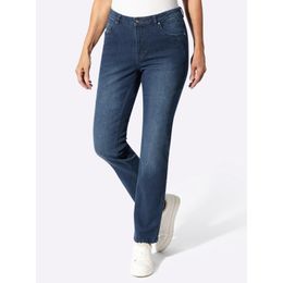 WITT Damen 5-Pocket-Jeans mit Push-up-Effekt, dark blue, Gr&ouml;&szlig;e 19