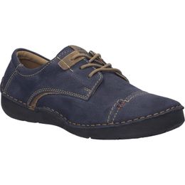 Schn&uuml;rschuh Josef Seibel "Fergey 41, ocean-kombi", Damen, Gr. 42, blau (ocean, kombi), Obermaterial: 100% Rindsleder Leather cow., Schuhe Schn&uuml;rschuh
