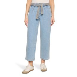 Ankle-Jeans Cartoon "Damen mit Stickerei", Damen, Gr. 42, Normalgr&ouml;&szlig;en, light blau denim, Obermaterial: 100% Baumwolle, loose fit, Jeans