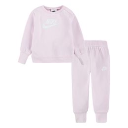 Jogginganzug Nike Sportswear "NKN SUSTAINABLE CREW SET", M&auml;dchen, Gr. 92 (24), pink foam, Sweatware, Obermaterial: 100% Polyester, Sportanz&uuml;ge Jogginganzug, zweiteiliges Set, f&uuml;r Babys, mit flexibler Passform
