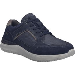 Sneaker Josef Seibel "Wales 51, dunkelblau-kombi", Herren, Gr. 44, blau (dunkelblau, kombi), Obermaterial: 80% Rindsleder Leather cow. 20% Textilmaterial TEXMAT., Schuhe Sneaker