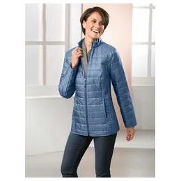 Steppjacke Classic Basics, Damen, Gr. 50, blau (jeansblau), 100% Polyester, unifarben, figurumspielend, Jacken Steppjacke