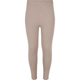 Leggings Urban Classics "Urban Classics Damen Girls High Waist Jersey Leggings", M&auml;dchen, Gr. 110/116, Normalgr&ouml;&szlig;en, duskrose, 95% Baumwolle, 5% Elasthan, unifarben, slim fit, Hosen Leggings
