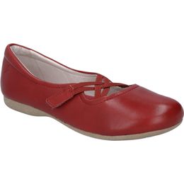 Ballerina Josef Seibel "Fiona 39, rot", Damen, Gr. 38, rot (rubin), Obermaterial: 100% Rindsleder Leather cow., Schuhe Ballerina