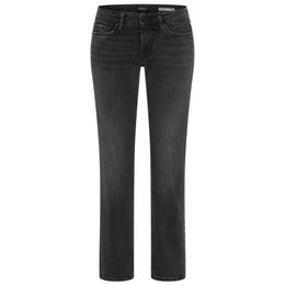 Bootcut-Jeans Replay "NEW LUZ", Damen, Gr. 27, L&auml;nge 30, schwarz delav&egrave;, Denim/Jeans, Obermaterial: 99% Baumwolle, 1% Elasthan, bootcut fit lang, Jeans, mit gesticktem R an der Ges&auml;&szlig;tasche