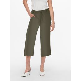 Palazzohose Only "ONLNOVA LIFE CROP PALAZZO PANT AOP PTM", Damen, Gr. S, N-Gr, kalamata, Web, Obermaterial: 100% Viskose, unifarben, regular fit lang, Hosen Palazzohose, Viskose, regular fit