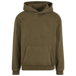 Kapuzensweatshirt Urban Classics "Urban Classics Vintage Heavy Hoodie", Herren, Gr. S, warmkhaki, 70% Baumwolle, 30% Polyester, unifarben, Sweatshirts