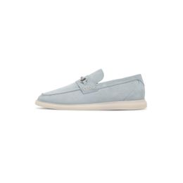 Loafer Henry Stevens "Elia HL1", Herren, Gr. 41, blau (blaugrau), Leder, Schuhe Loafer