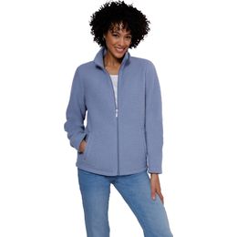 Damen Fleecejacke mit Stehkragen taubenblau, Gr&ouml;&szlig;e 56