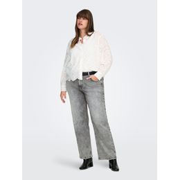 Only sheego Gro&szlig;e Gr&ouml;&szlig;en High-waist-Jeans, grey denim, Gr&ouml;&szlig;e 52 - Damen