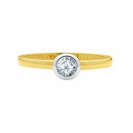 Adelia&acute;s Solit&auml;rring ADELIA&acute;S "Solit&auml;rring 333 Gold ( 8K ) mit Zirkonia &ndash; Goldring Diamant" Gr. 58, silber, Fingerringe, Damen, 58, Gold, Goldring Diamant