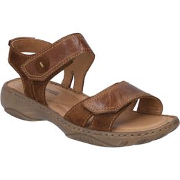Sandale Josef Seibel "Debra 58, brandy", Damen, Gr. 37, braun (brandy), Obermaterial: 100% Rindsleder Leather cow., Schuhe Sandale