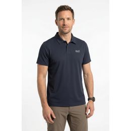 Poloshirt Jack Wolfskin "ESSENTIAL POLO M", Herren, Gr. L (52), schwarz navy, Obermaterial: 100% Baumwolle. Futter: 100% Baumwolle, normal, Rundhals, Shirts