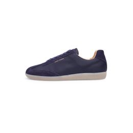 Sneaker Henry Stevens "Travis TIS Herrensneaker", Herren, Gr. 44, blau (navy), Leder und Textil, Schuhe Sneaker, Halbschuh Leder handgefertigt, sportlicher Freizeitschuh Herren