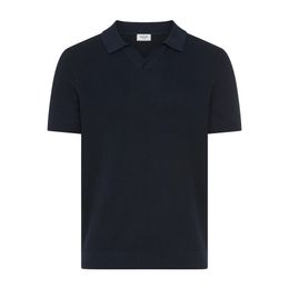 JOOP! Poloshirt JOOP JEANS "Adrianor", Herren, Gr. L, dunkelblau, Strick, Obermaterial: 100% Baumwolle, unifarben, regular fit normal, V-Ausschnitt, Rippb&uuml;ndchen, Shirts, aus Strick, normale Passform