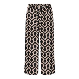 Palazzohose Only "ONLNOVA LIFE CROP PALAZZO PANT AOP PTM", Damen, Gr. L, N-Gr, schwarz aop:723 rough nomad, Web, Obermaterial: 100% Viskose, bedruckt, regular fit lang, Hosen Palazzohose, Viskose, regular fit