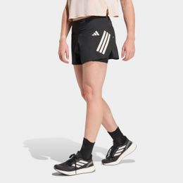 Laufshorts adidas Performance "ADI365 FORMOTION 2IN1", Damen, Gr. L, N-Gr, schwarz, normal, gr., Obermaterial: 100% Polyester, Hosen