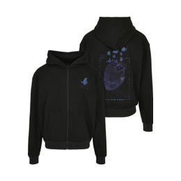 Sweatjacke "Upscale by Mister Tee Herren Grid Head Butterfly Oversize Hoody", Herren, Gr. XS, schwarz, 100% Baumwolle, UPSCALE BY MISTER TEE, Sweatjacken Sweatjacke