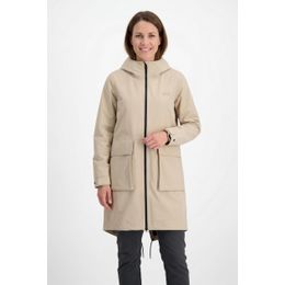 Funktionsmantel Jack Wolfskin "NABUR 2L COAT W", Damen, Gr. L (42/44), oat, Obermaterial: 100% Polyamid. Futter: 100% Polyester, normal, M&auml;ntel, Wasserdicht, atmungsaktiv, &Uuml;bergangsjacke