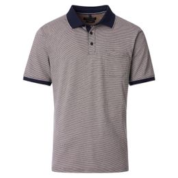 Poloshirt Casamoda "Casamoda Polo-Shirt gemustert", Herren, Gr. XXL, beige, 100% Baumwolle, Shirts