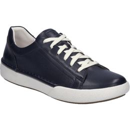 Sneaker Josef Seibel "Claire 01, indigo", Herren, Gr. 42, blau (indigo), Obermaterial: 100% Rindsleder Leather cow., Schuhe Sneaker