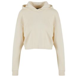 Kapuzenpullover Urban Classics "Urban Classics Damen Ladies Oversized Cropped Light Terry Hoodie", Damen, Gr. XXL, sandwei&szlig;, 35% Baumwolle, 35% Baumwolle (Bio), 30% Polyester, unifarben, normal, ohne Ausschnitt, Pullover Kapuzenpullover