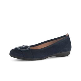 Ballerina Gabor "Sportliche Ballerina", Damen, Gr. 36, blau, Schuhe Ballerina
