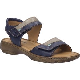Sandale Josef Seibel "Debra 19, indigo-multi", Damen, Gr. 36, blau (indigo, multi), Obermaterial: 100% Rindsleder Leather cow., Schuhe Sandale