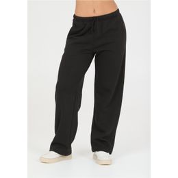 Sweathose NOU "Tasua", Damen, Gr. 38, EURO-Gr&ouml;&szlig;en, schwarz, 60% Baumwolle, 40% Polyester, meliert, Hosen Sweathose, komfortables Tragegef&uuml;hl