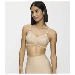 B&uuml;gelloser BH Triumph "Doreen X", Damen, Gr. 85, Cup E, beige (natur), Microtouch, Obermaterial: 84% Polyamid, 10% Elasthan (LYCRA), 6% Baumwolle, unifarben, BHs, mit Spitzendetails