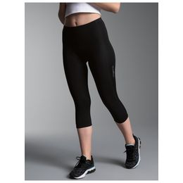 Funktionshose TRIGEMA "TRIGEMA 3/4 Radlerhose", Damen, Gr. XXL, Normalgr&ouml;&szlig;en, schwarz, Mikrofaser, 85% Polyester (Bioactive), 15% Elastan, Hosen Funktionshose
