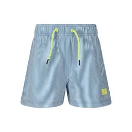 Badeshorts ZIGZAG "Mikmik", Kinder, Gr. 104, EURO-Gr&ouml;&szlig;en, hellblau, wei&szlig;, 95% Polyamid, 5% Elasthan, gestreift, mehrfarbig, Badehosen Badeshorts, Schmucklos