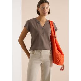 Tunikashirt Cecil, Damen, Gr. L (42), urban taupe, Web, 50% Modal, 50% Baumwolle, unifarben, comfort fit normal, Rundhals, B&uuml;ndchen, Shirts, im Tunika-Style