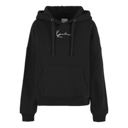 Kapuzenpullover Karl Kani "Karl Kani Damen Karl Kani Small Signature Essential Os Hoodie", Damen, Gr. L, schwarz, 80% Baumwolle, 20% Polyester, oversize, ohne Ausschnitt, Pullover Kapuzenpullover