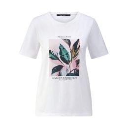 MARC AUREL - Rundhals-Shirt, weiss, Gr. 40 / M - Baumwolle