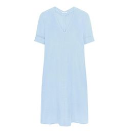 Riani - Kleid mit V-Ausschnitt, blau, Gr. 36 / S - Leinen