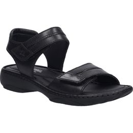 Sandale Josef Seibel "Debra 19, black-black", Damen, Gr. 36, schwarz (schwarz, schwarz), Obermaterial: 100% Rindsleder Leather cow., Schuhe Sandale