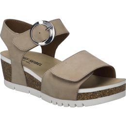 Sandale Josef Seibel "Quinn 16, beige", Damen, Gr. 37, beige, Obermaterial: 100% Rindsleder Leather cow., Schuhe Sandale