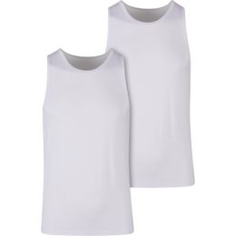 Tanktop Urban Classics "Urban Classics Bamboo Basic Tank Top 2-Pack", Damen, Gr. S, wei&szlig;, wei&szlig;, 95% Viskose, 5% Elasthan, unifarben, normal, Tops Tanktop
