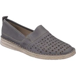 Slipper Josef Seibel "Sofie 27, blau", Damen, Gr. 39, blau (jeans), Obermaterial: 100% Rindsleder Leather cow., Schuhe Slipper