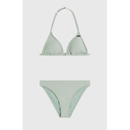 O`Neill Triangel-Bikini O'NEILL "ESSENTIALS TRIANGLE BIKINI SET", M&auml;dchen, Gr. 128 (122), N-Gr, marble arch, Obermaterial: 82% Polyamid, 18% Elasthan. Futter: 92% Polyester, 8% Elasthan, Bikini-Sets Triangel-Bikini, f&uuml;r Kinder, Triangel-Schnitt, h&uuml;ftig geschnittenes H&ouml;schen