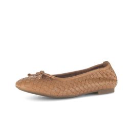 Ballerina Gabor "Eleganter Ballerina", Damen, Gr. 37,5, braun, Schuhe Ballerina