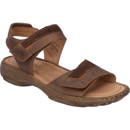 Sandale Josef Seibel "Debra 19, braun", Damen, Gr. 40, braun (castagne, kombi), Obermaterial: 100% Rindsleder Leather cow., Schuhe Sandale